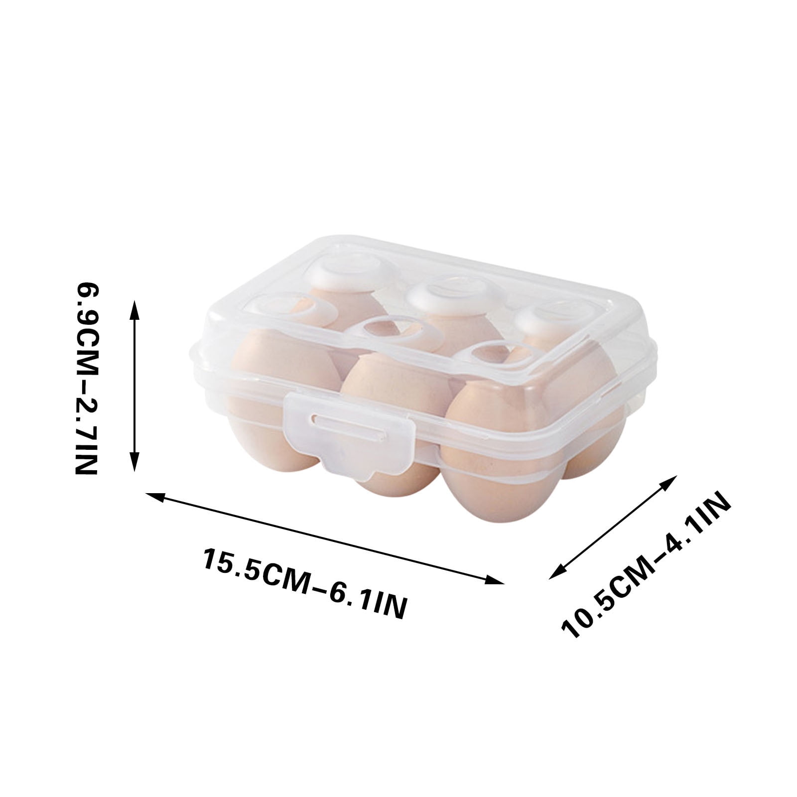 Covered Egg Holders for Refrigerator, Plastic Storage Container ...