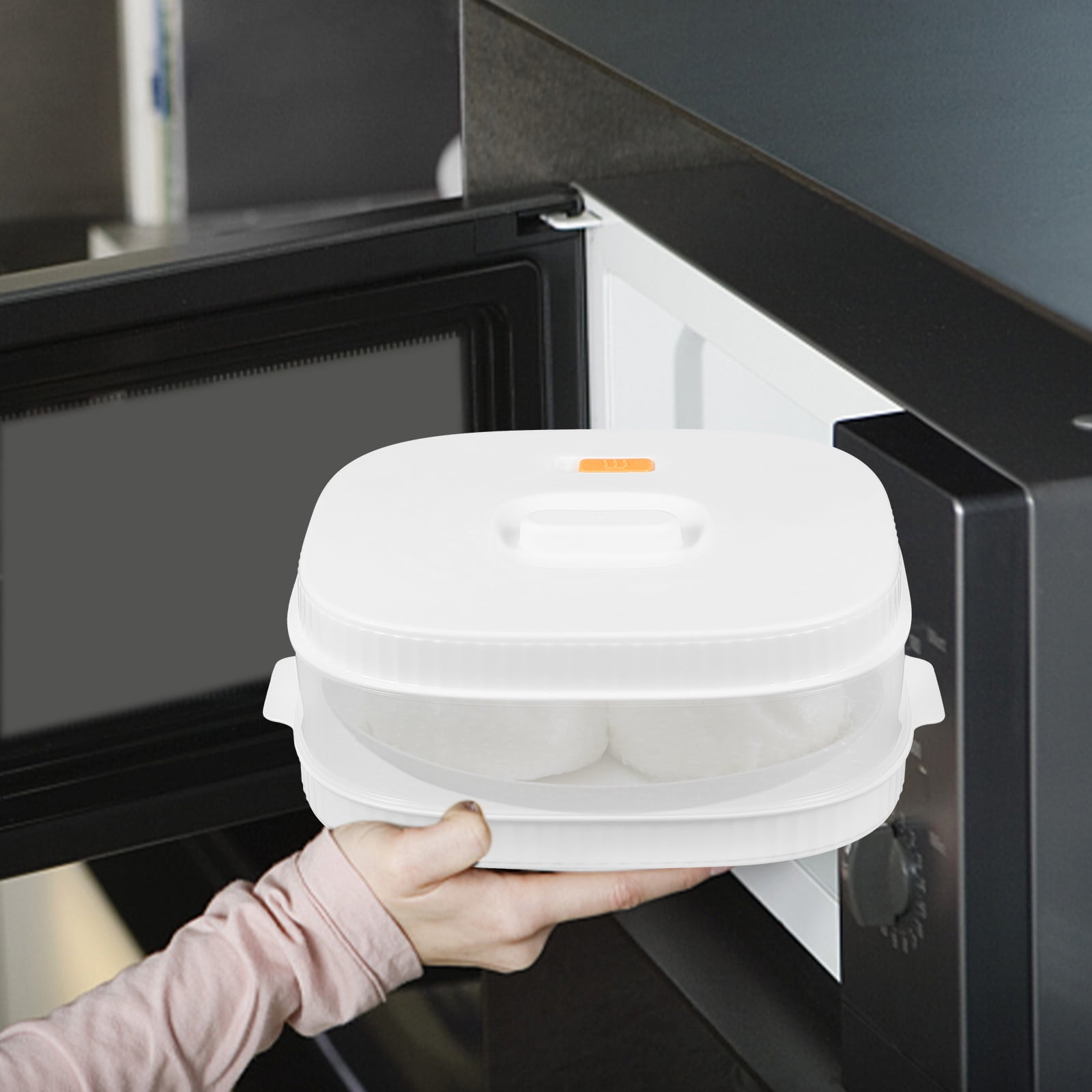 Covered Food Steamer Single Layer Lidded Steamed Bun Food Steamer ...