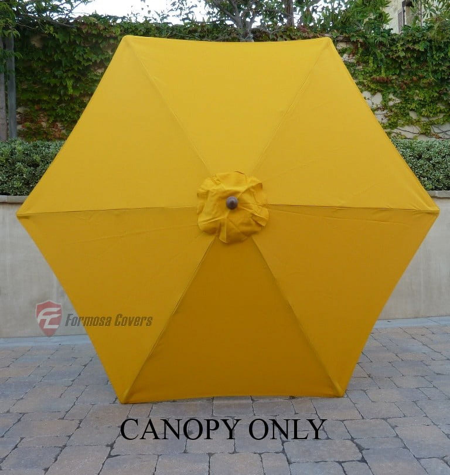 Covered Living 9ft Umbrella Replacement Canopy 6 Ribs in Yellow (Canopy ...