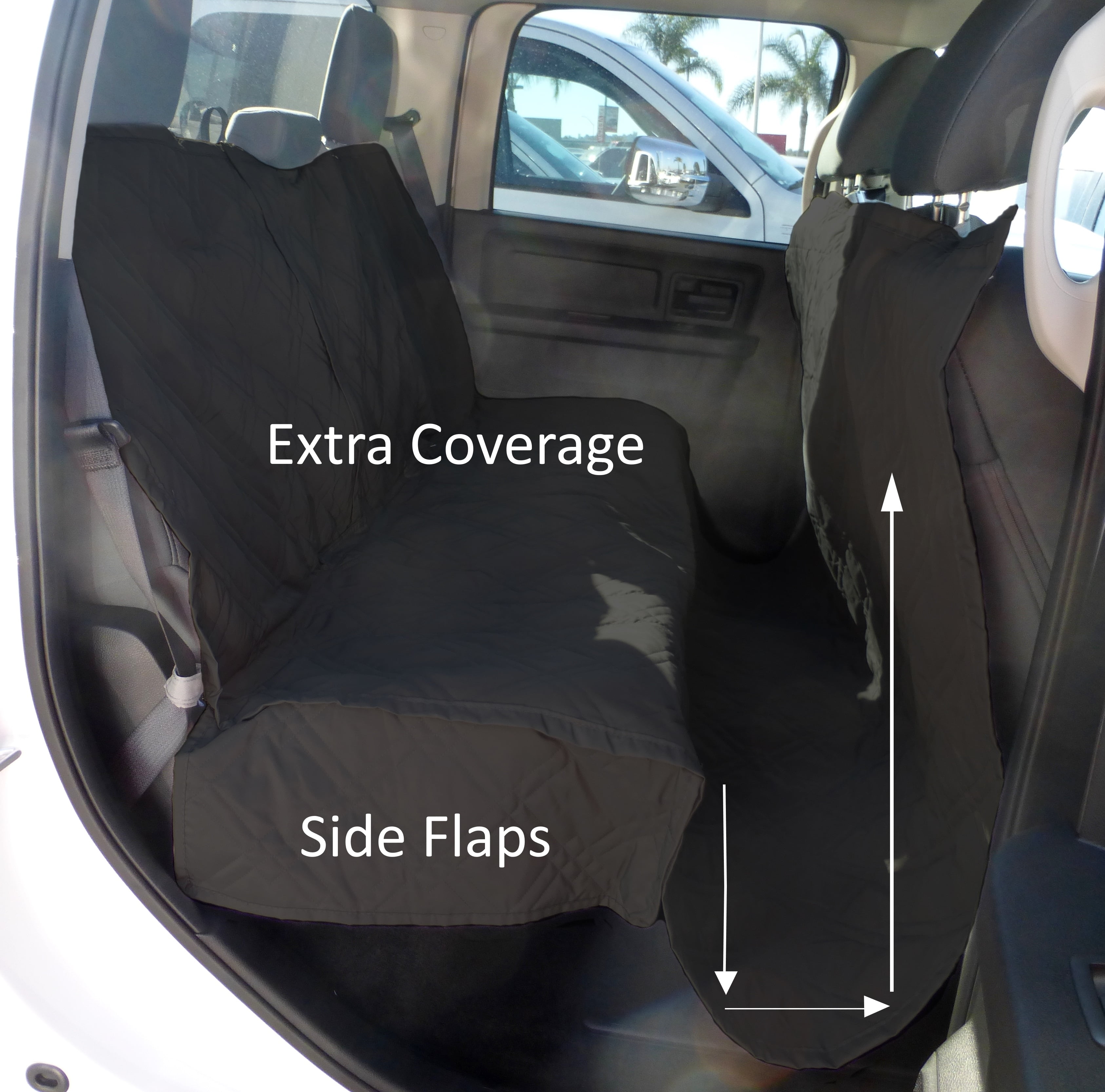 Covered Living Deluxe Quilted and Padded Dog Pet Car Back Seat Cover ...