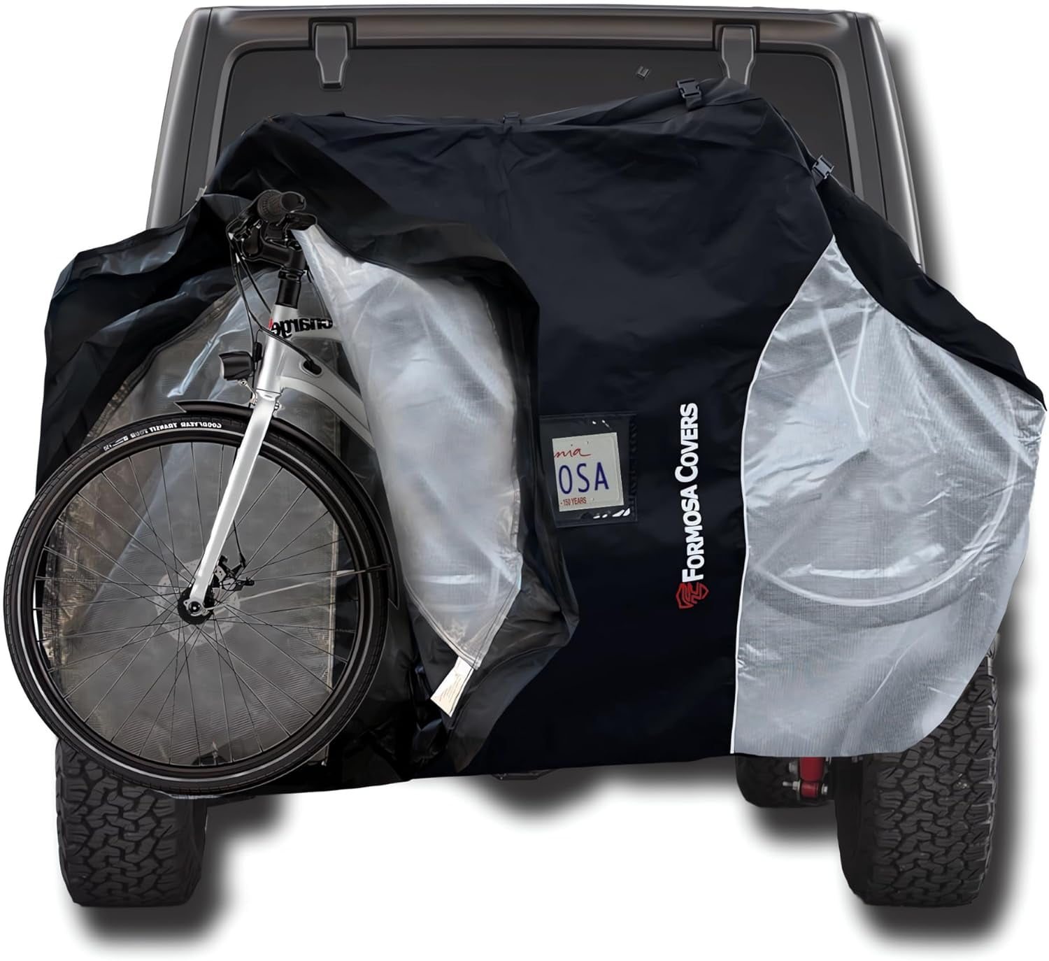 Covered Living Lightweight Travel Bike Cover for Rear Hitch Mount Rack ...