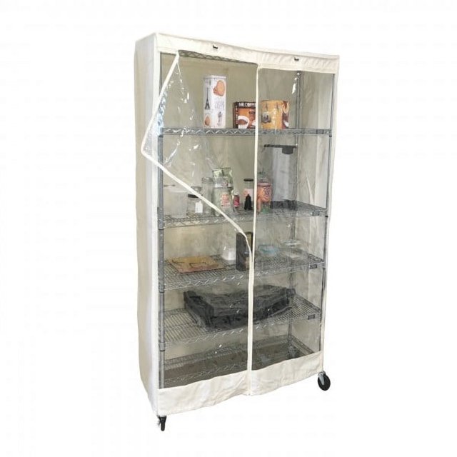 Covered Living Storage Shelving unit cover, fits racks 30"Wx24"Dx72"H ...