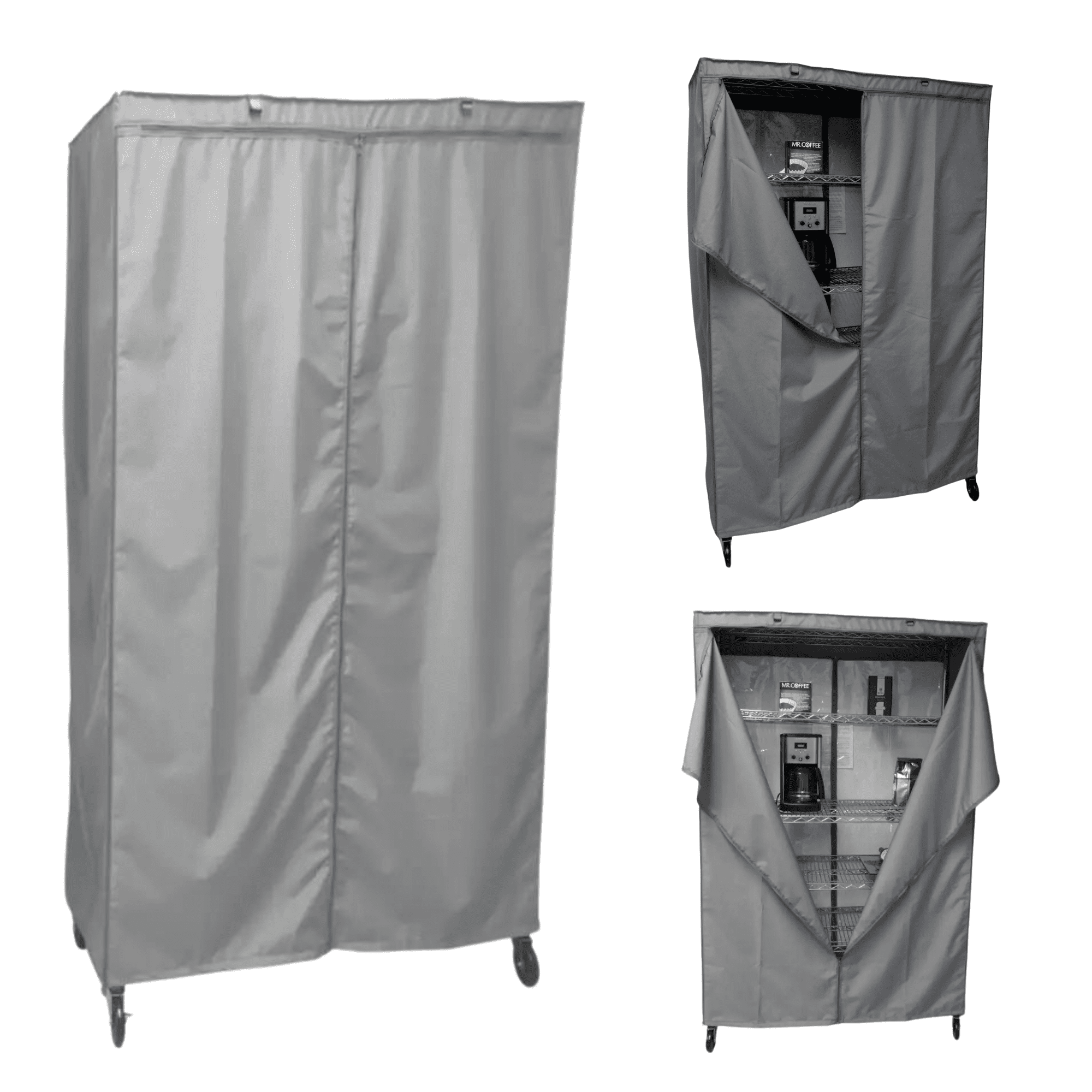 Covered Living Storage Shelving unit cover, fits racks 60"Wx24"Dx72"H ...