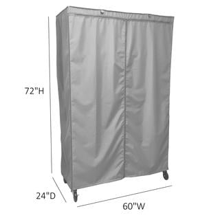 Covered Living Storage Shelving unit cover, fits racks 60"Wx24"Dx72"H ...