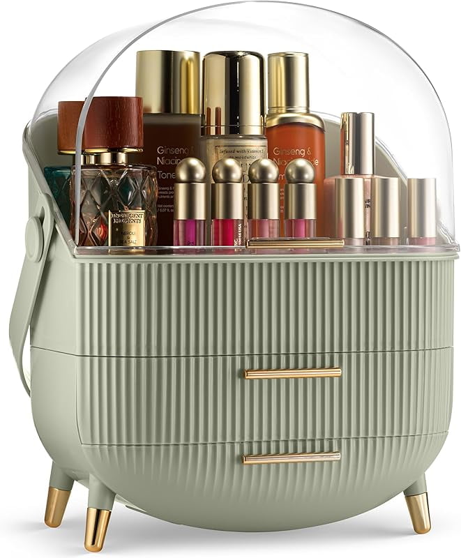 Covered Makeup Cosmetic Countertop - Large Cosmetic Organizer - Trendy ...