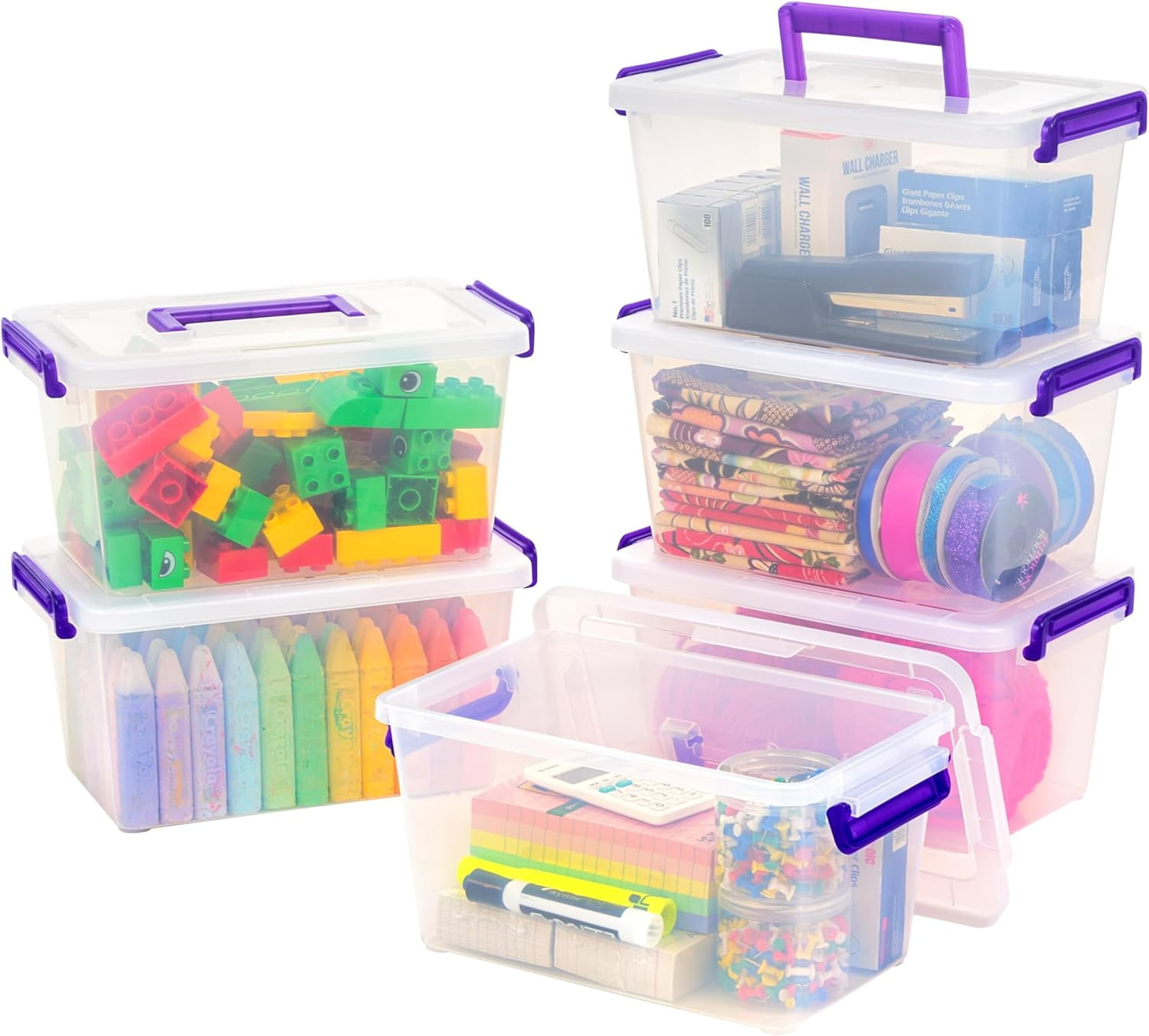 Covered Plastic Storage Bins, Craft Storage Bins, Sensory Bins, Home ...