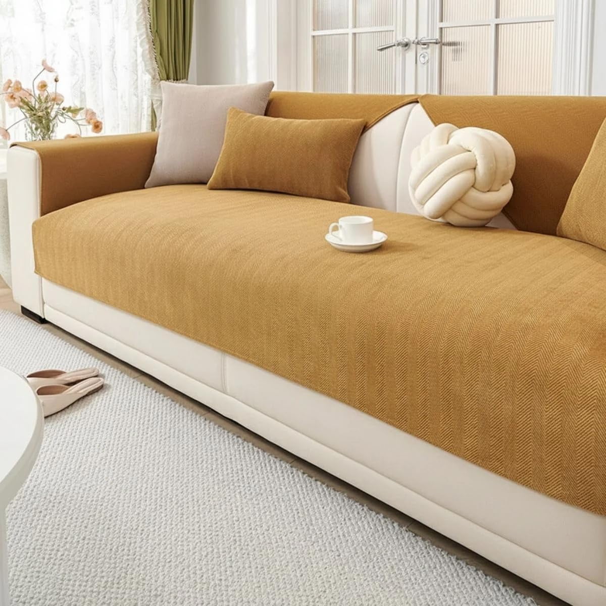 Coverfect Couch Covers Non Slip, Coverfect Sofa Cover, Premium Chenille ...