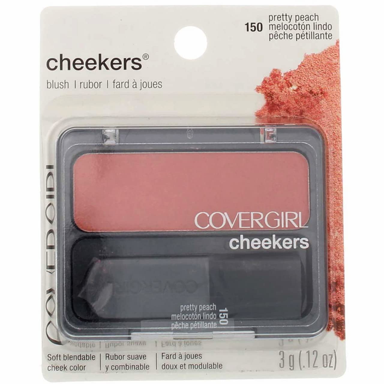 Covergirl Cheekers Blush, Pretty Peach [150], 0.12 Oz (Pack Of 2 ...