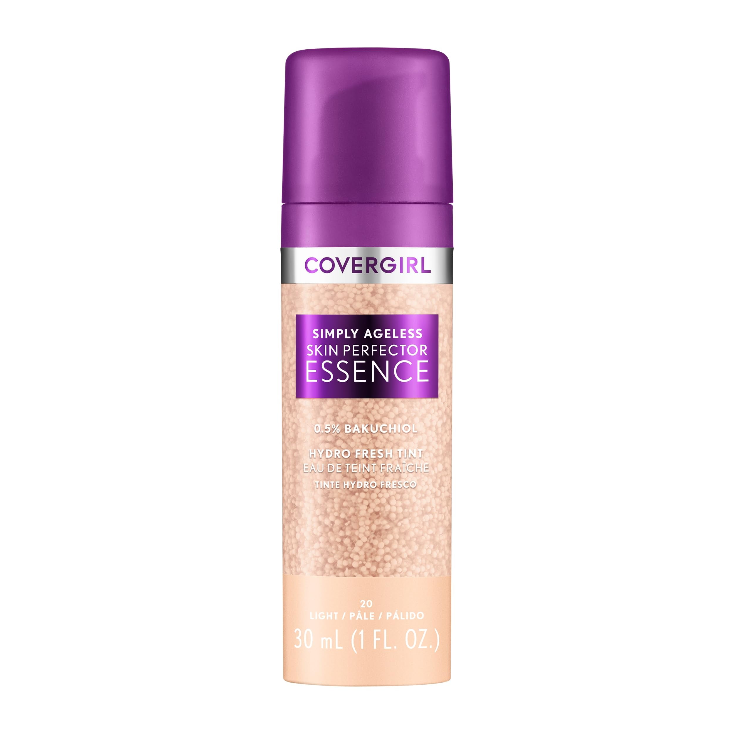 Covergirl Simply Ageless Skin Perfector Essence Foundation, 20 Light ...