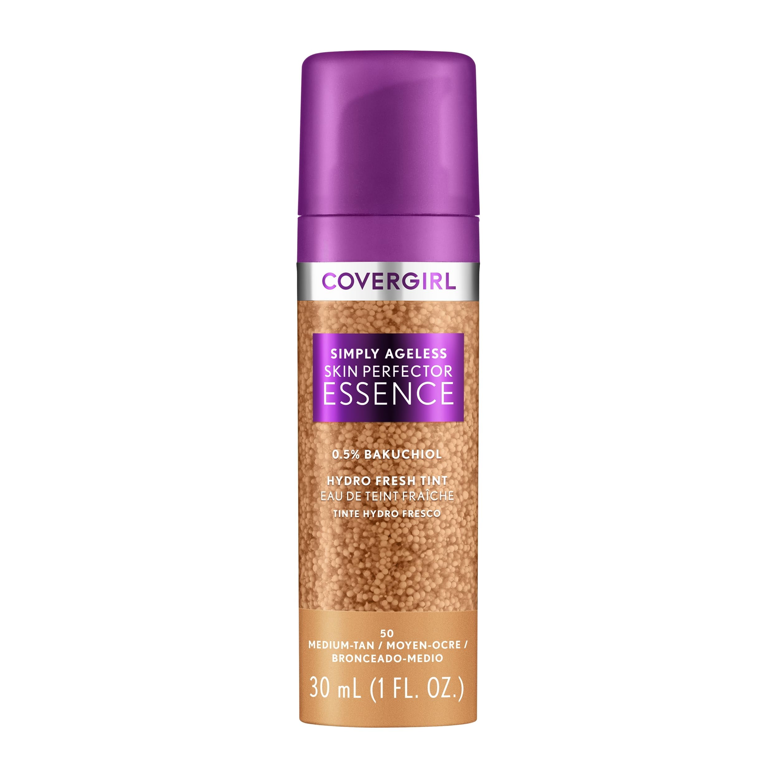 Covergirl Simply Ageless Skin Perfector Essence Foundation, 50 Medium ...