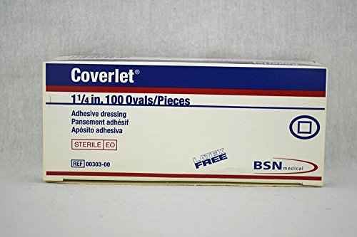 Coverlet Adhesive Dressing - 1 1/4" Oval Spot- Box of 100- Pack of 2 ...