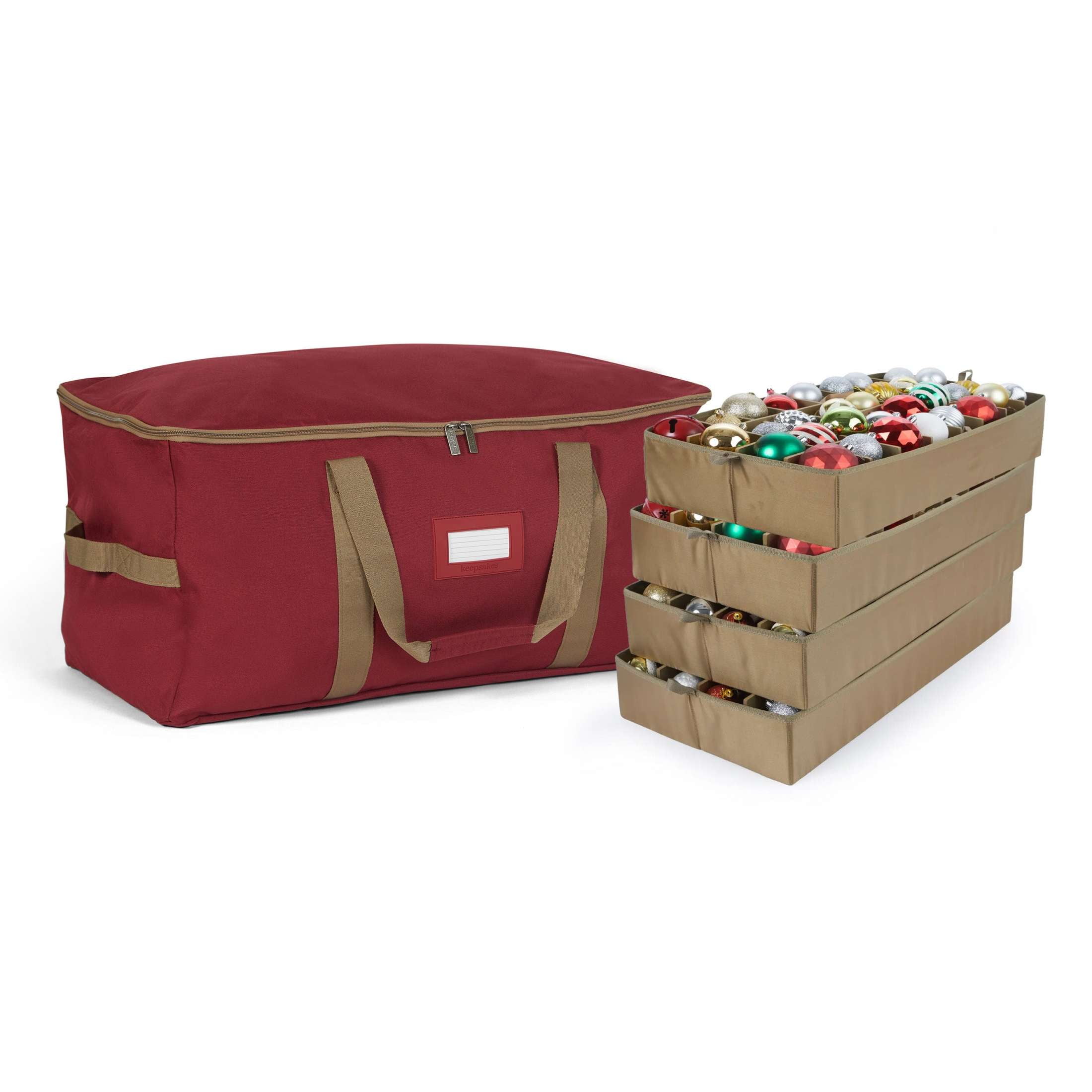 Covermates Adjustable Ornament Storage Bag – 128 Short Ornaments – (4 ...