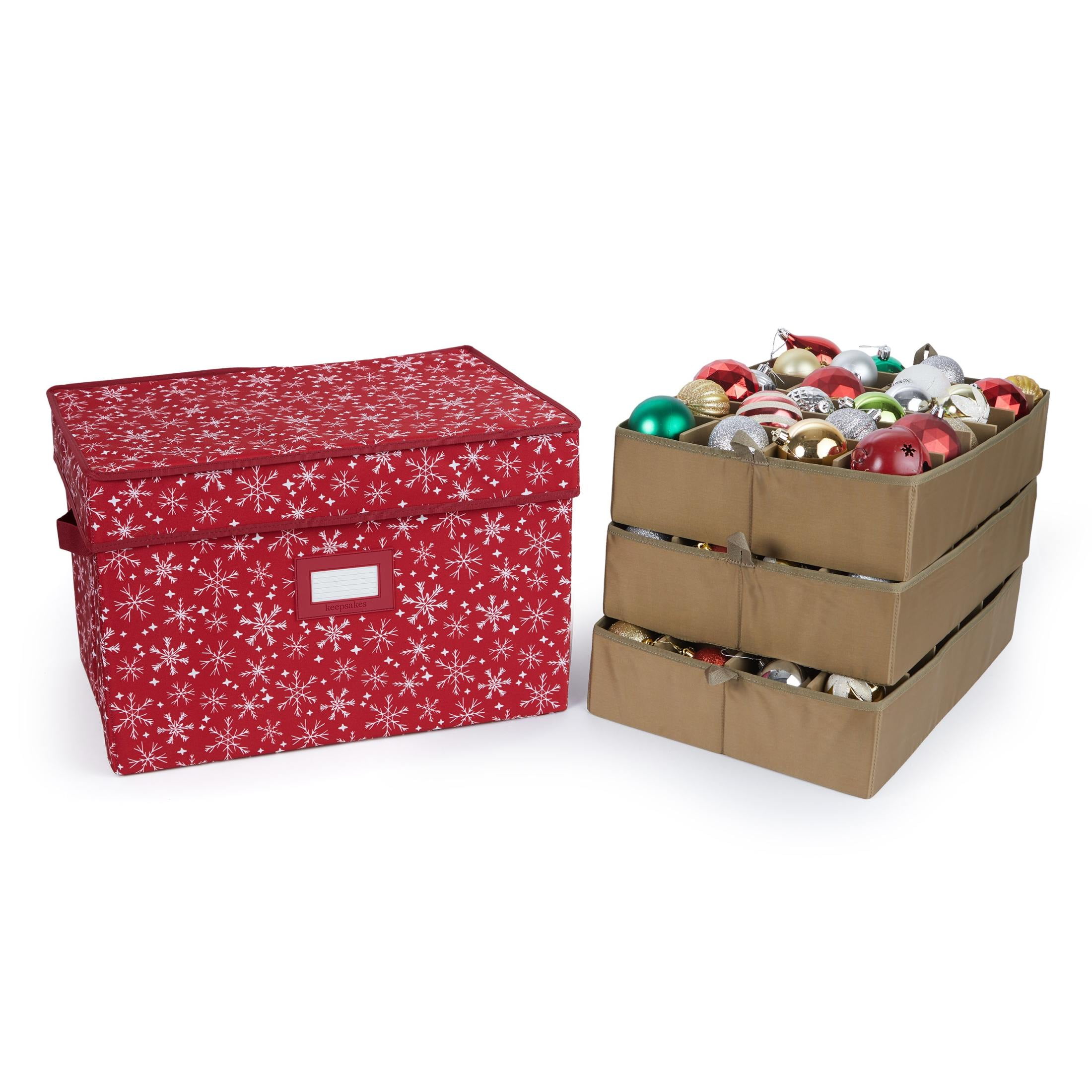 Covermates Adjustable Ornament Storage Box – 72 Standard Ornaments – (3 ...