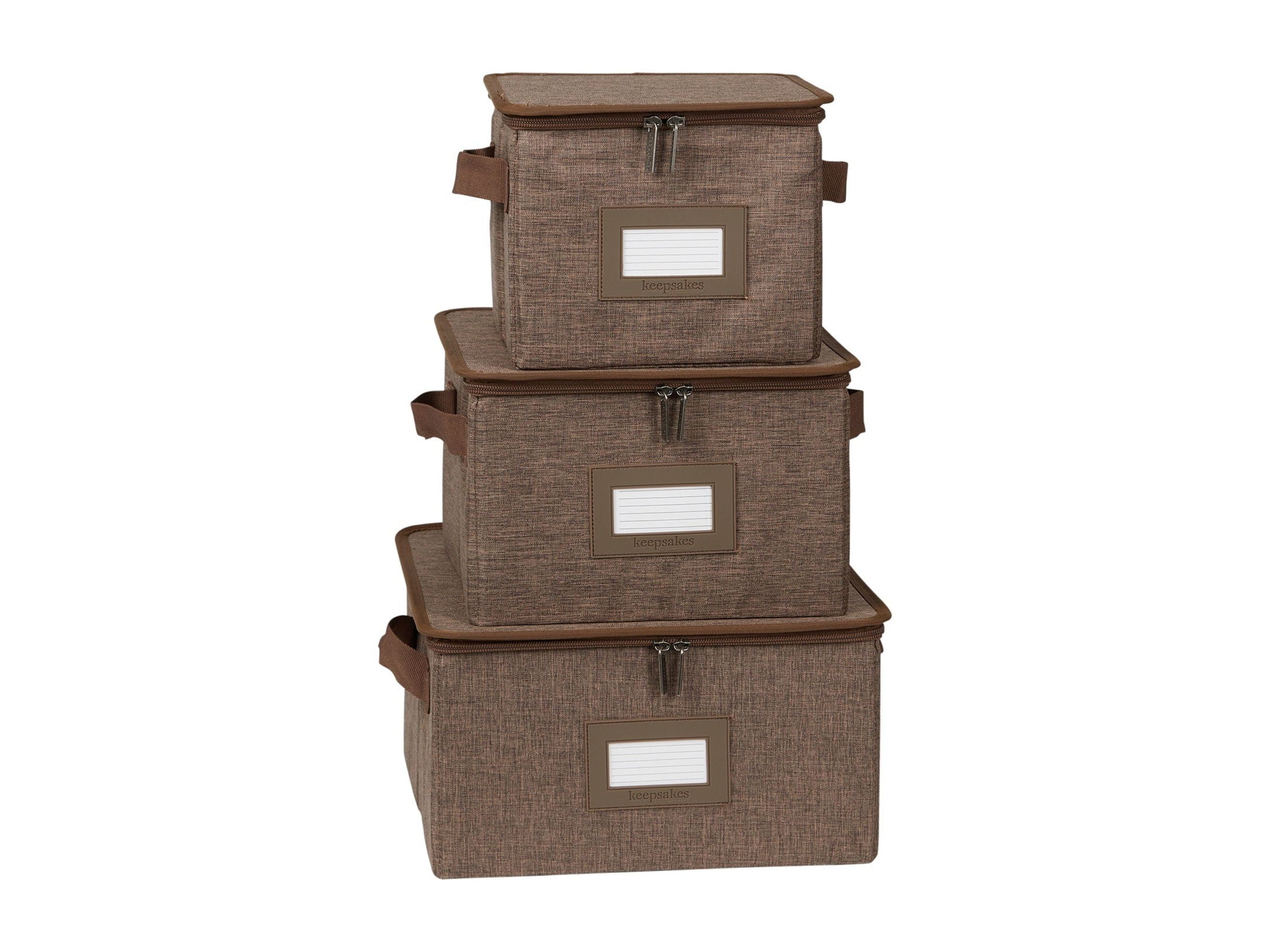 Covermates Keepsakes Dish Storage Box - Stackable, Reinforced Handles ...
