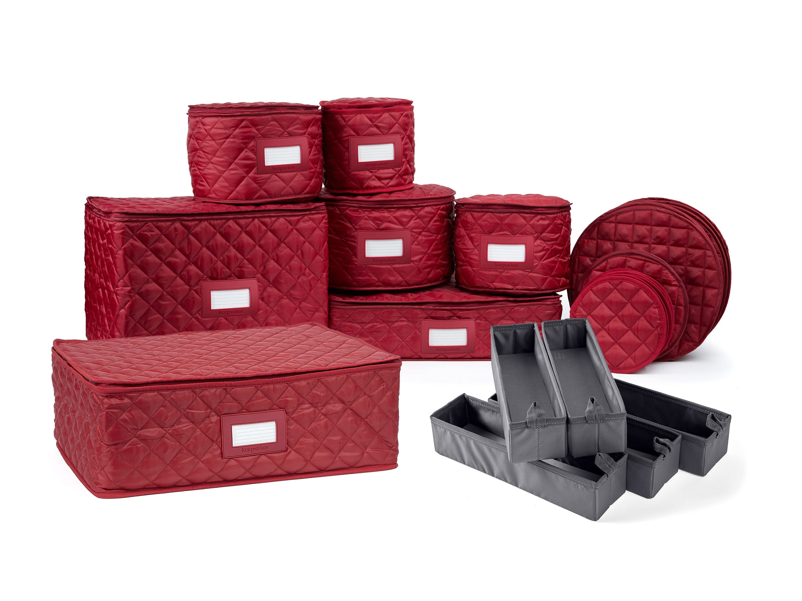 Covermates Keepsakes - Dish Storage Set - Padded Protection - ID Window ...