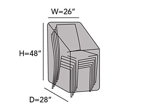 Covermates Outdoor Stacking Chair Cover - Water Resistant Polyester ...