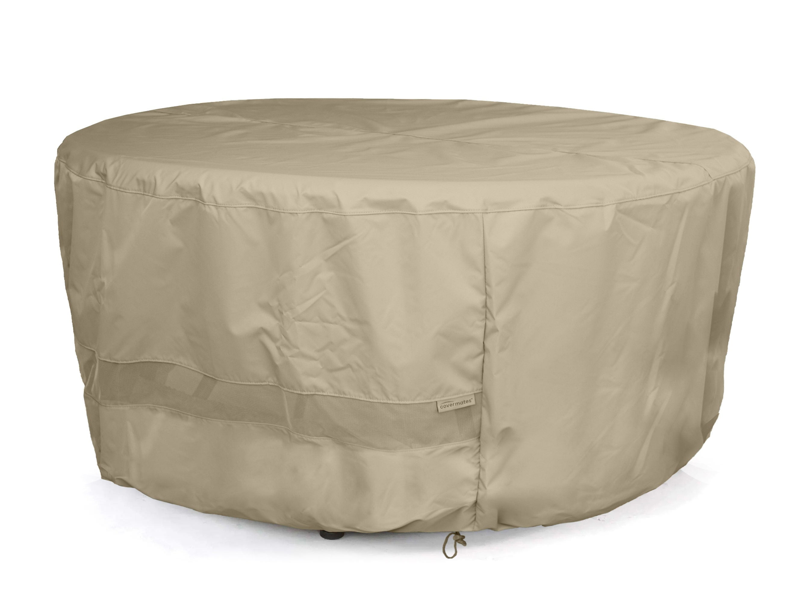 Covermates Round Dining Table Cover - Water-Resistant Polyester, Mesh ...