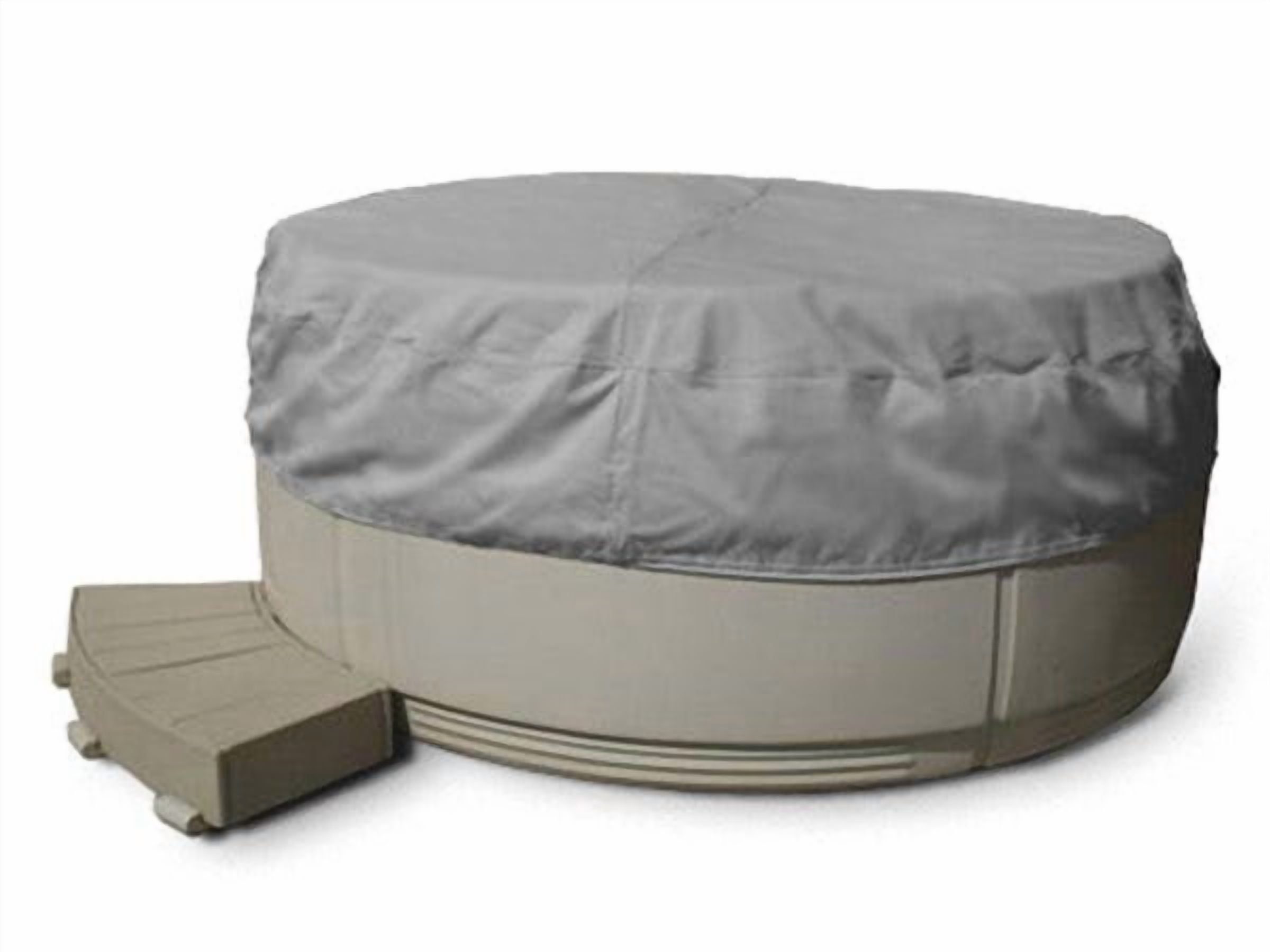 Covermates Round Hot Tub Cover - Heavy-Duty Polyester, Weather ...