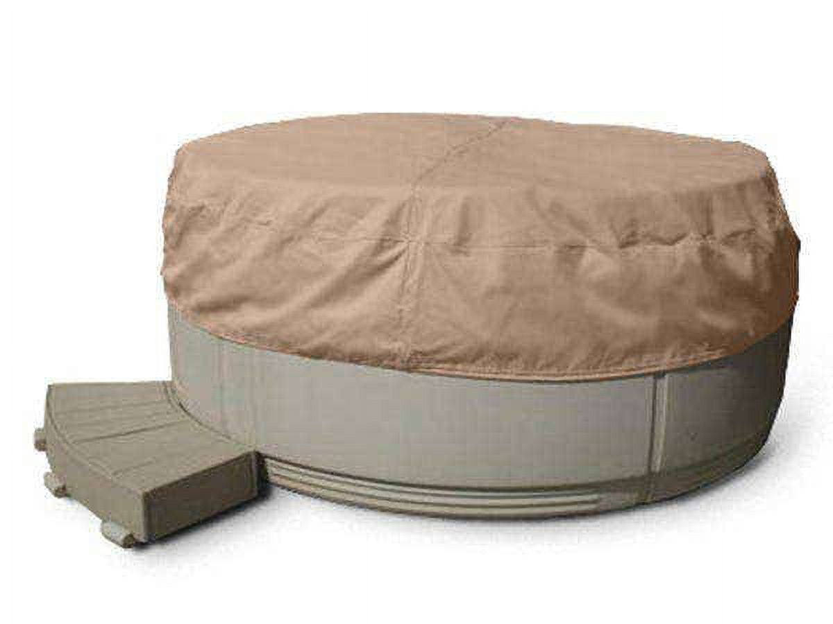 Covermates Round Hot Tub Cover - Heavy-Duty Polyester, Weather ...