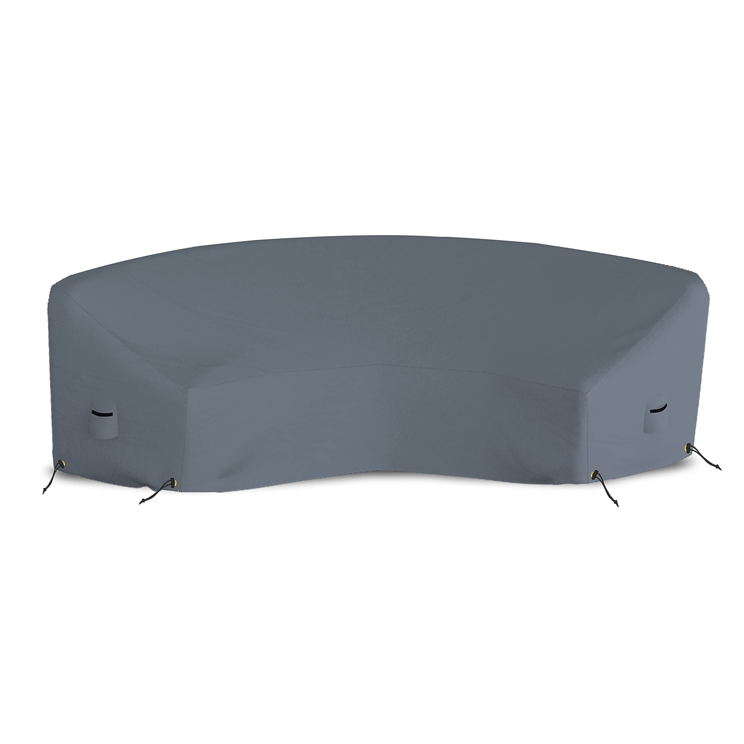 Covers & all Curved Outdoor Couch Cover, 1000D Waterproof, UV-Resistant ...