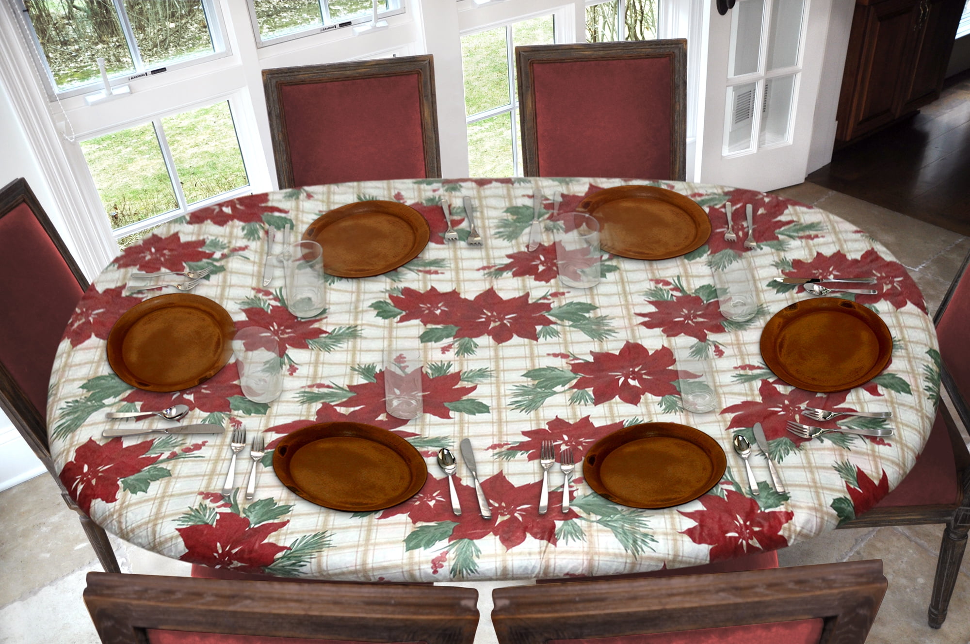 Covers For The Home Deluxe Elastic Edged Flannel Backed Vinyl Fitted ...