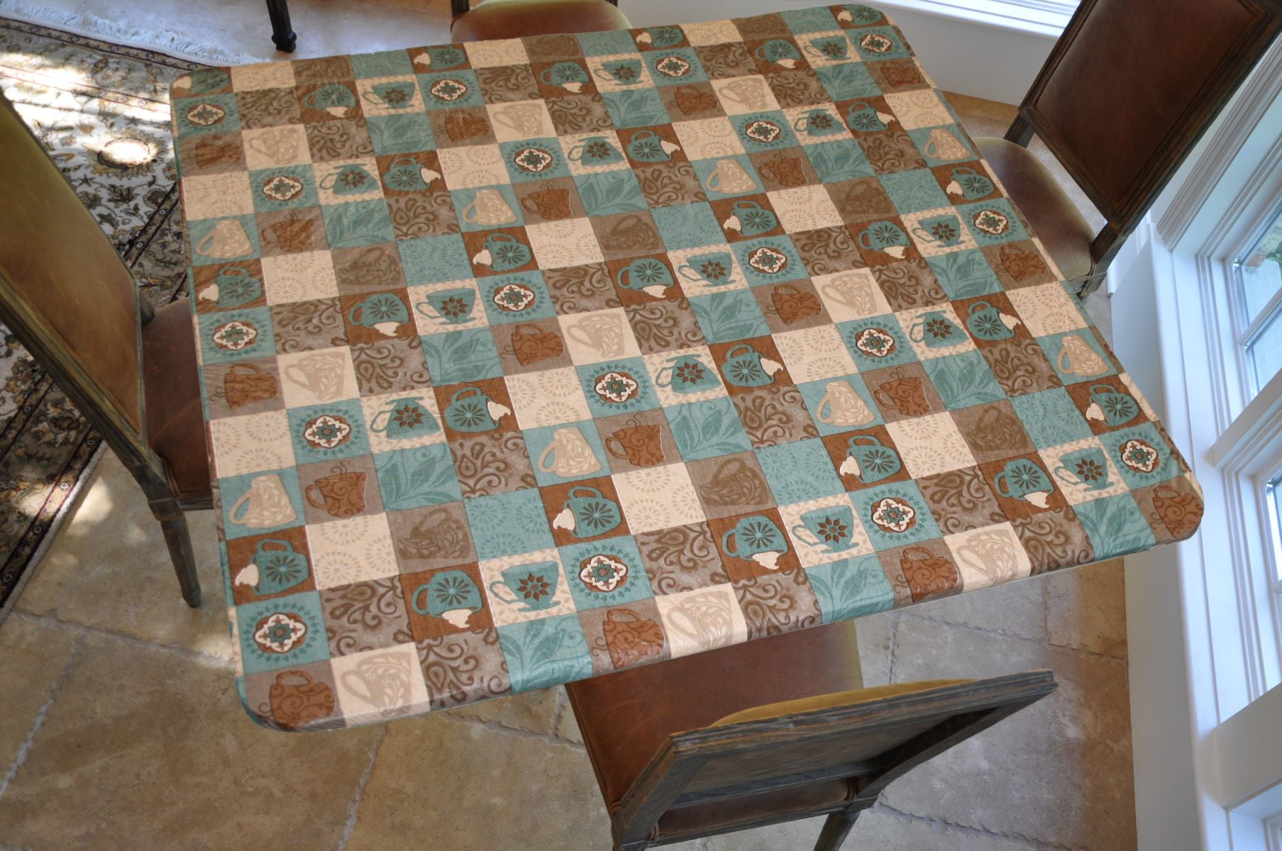 Covers For The Home Deluxe Elastic Edged Flannel Backed Vinyl Fitted ...