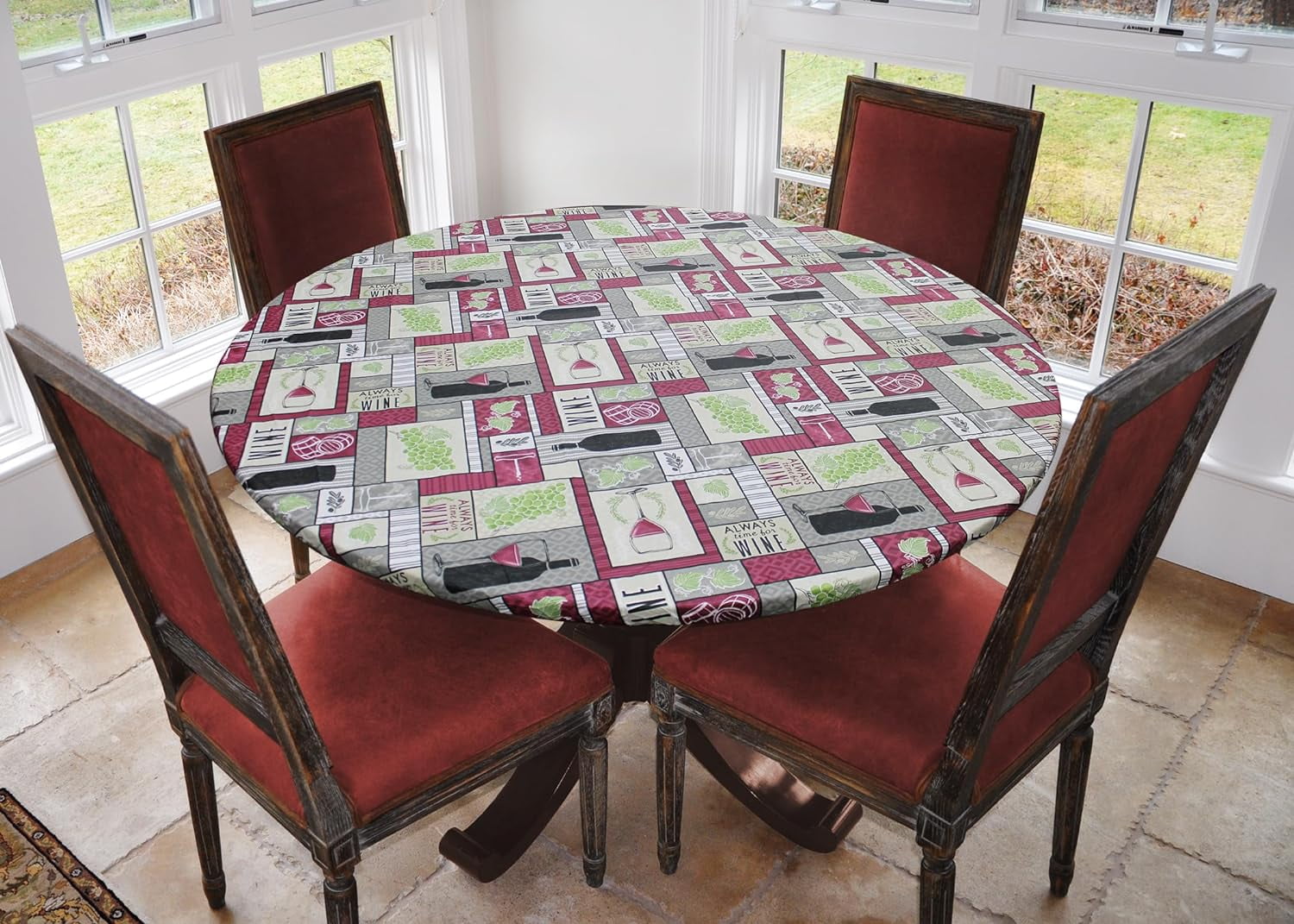 Covers For The Home Deluxe Elastic Edged Flannel Backed Vinyl Fitted ...