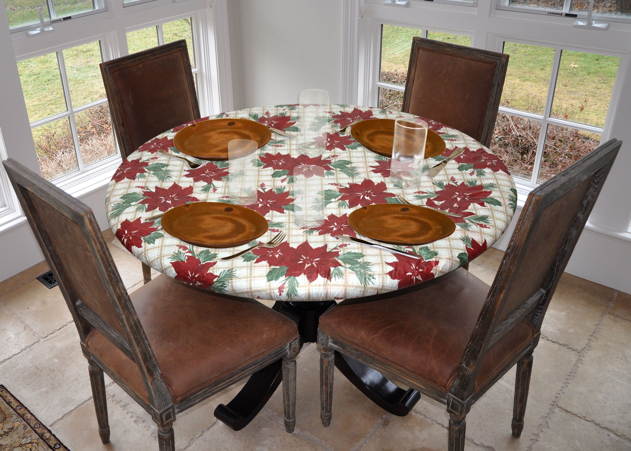 Covers For The Home Deluxe Elastic Edged Flannel Backed Vinyl Fitted ...