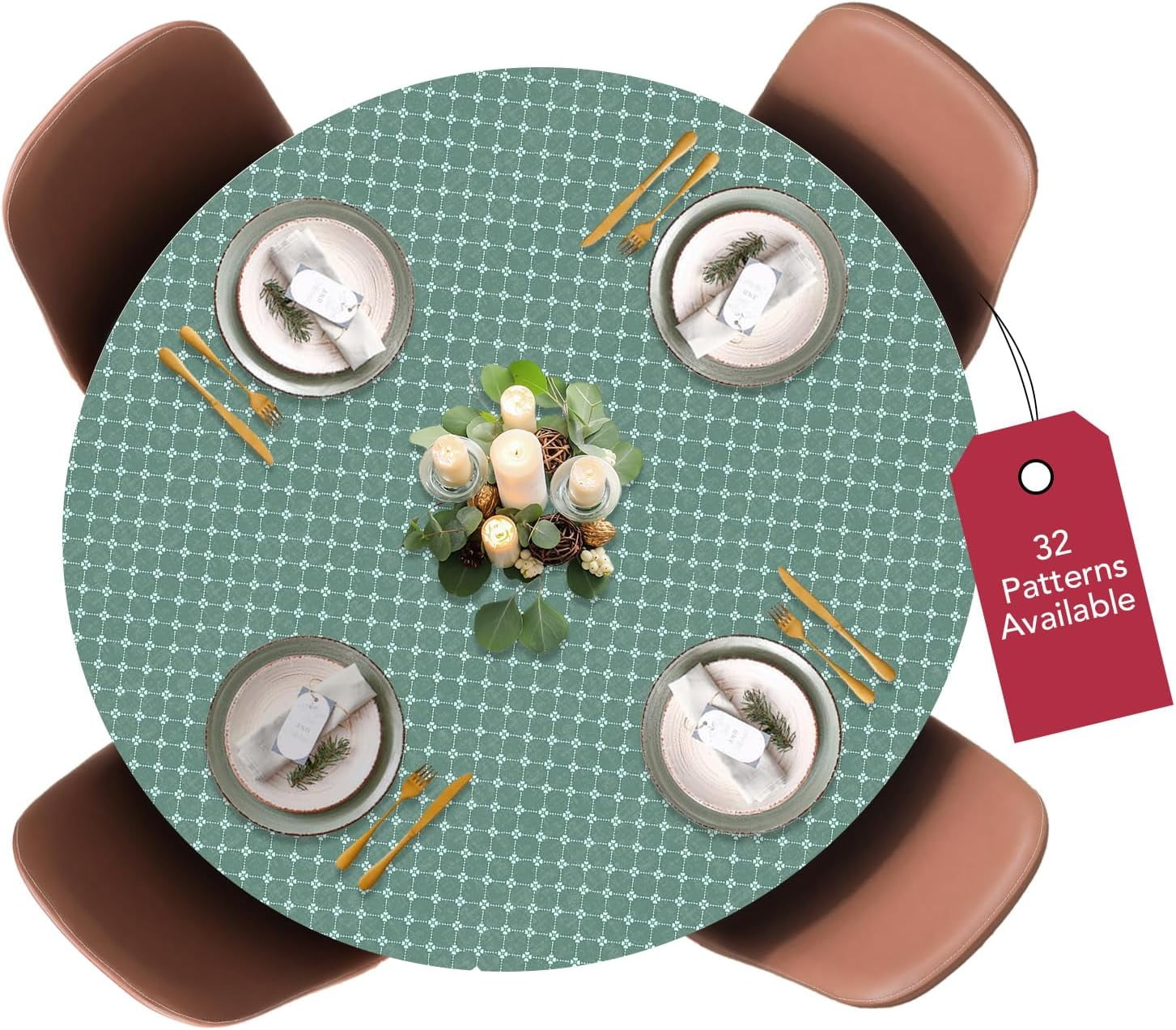 Covers For The Home Deluxe Elastic Edged Flannel Backed Vinyl Fitted ...