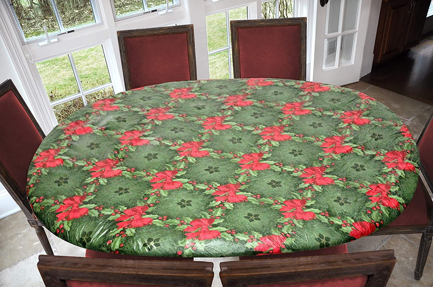 Covers For The Home Deluxe Elastic Edged Flannel Backed Vinyl Fitted ...