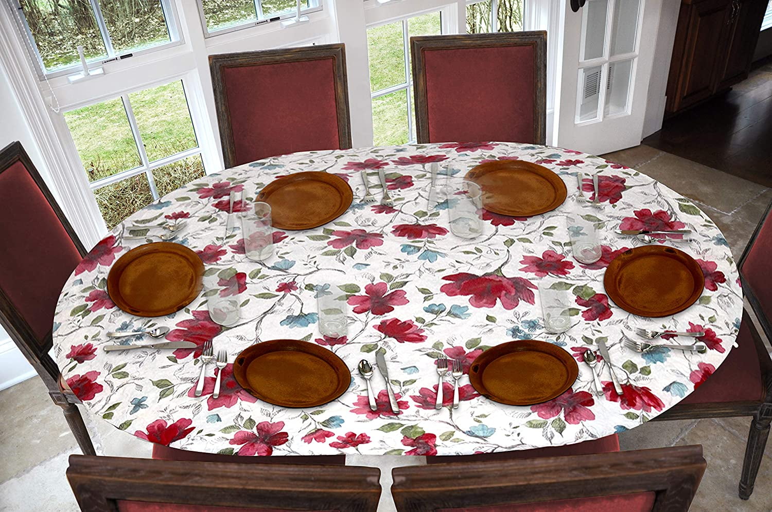 Covers For The Home Deluxe Elastic Edged Flannel Backed Vinyl Fitted ...