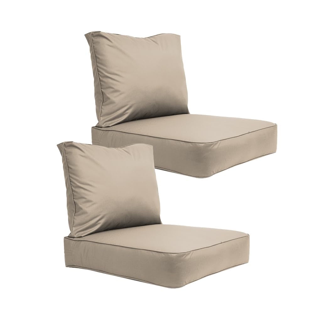 Covers & All Outdoor Seat Cushion Set (Seat + Back) for Patio Furniture ...