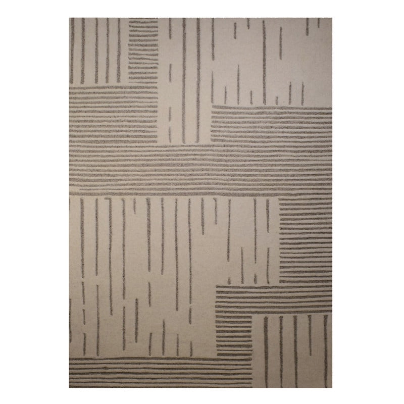 Covers & all Abstract Linear Wool Bedroom Carpet, Hand Tufted, Stain ...