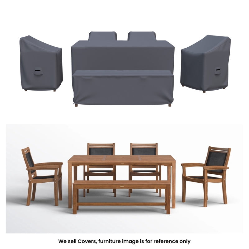 Covers & all Fleur Outdoor Patio Dining Set Cover for 7-Person ...