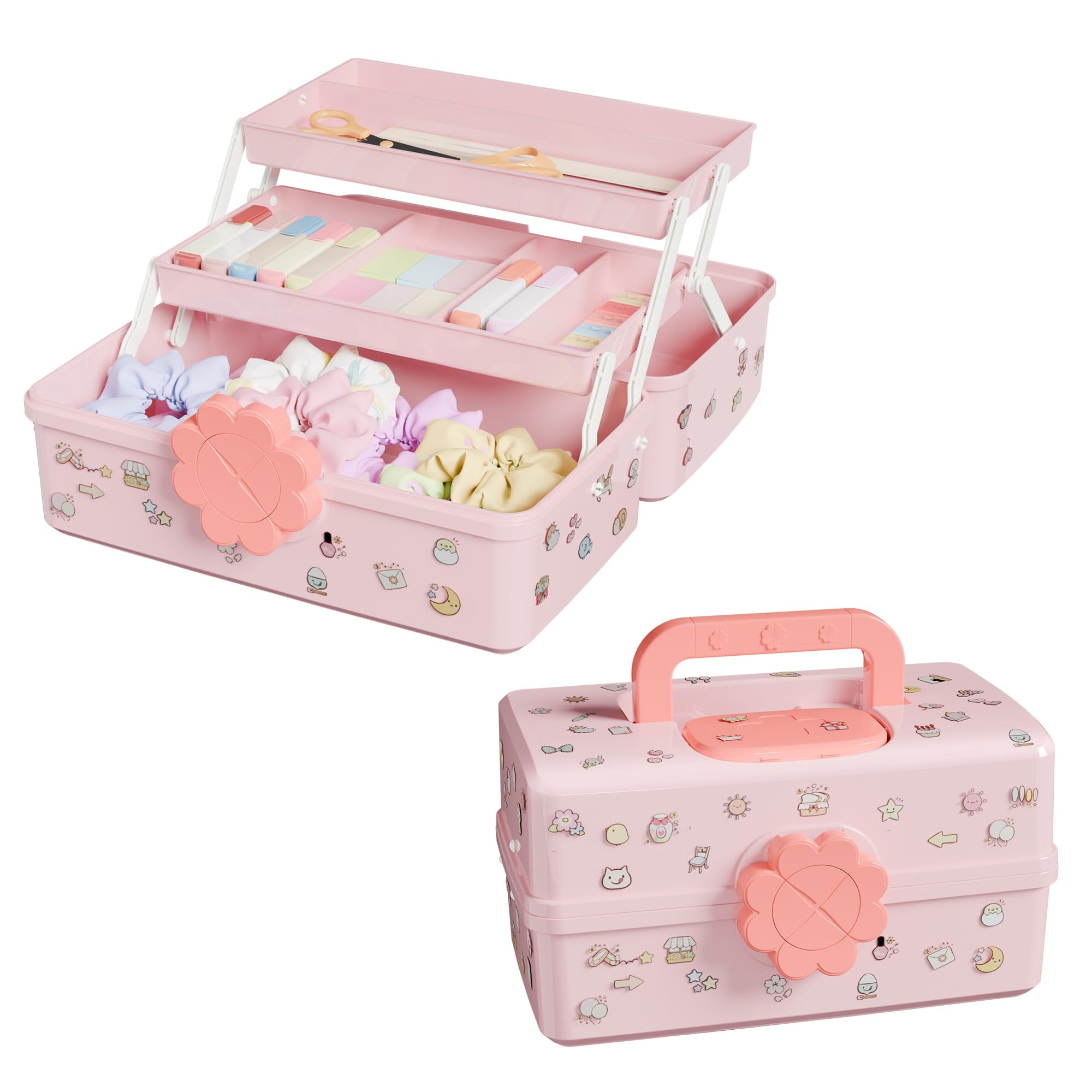 Covetree Hair Accessories Organizer with Handle Sewing Organizer ...