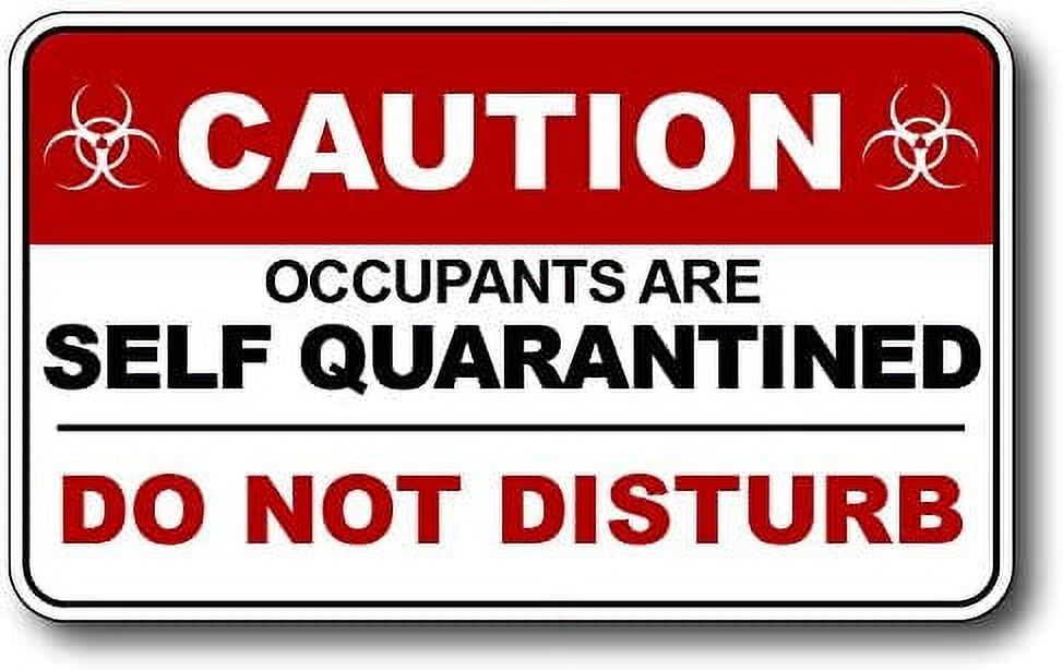 Covid-19 Coronavirus self Quarantine Do Not Disturb No Soliciting Door ...