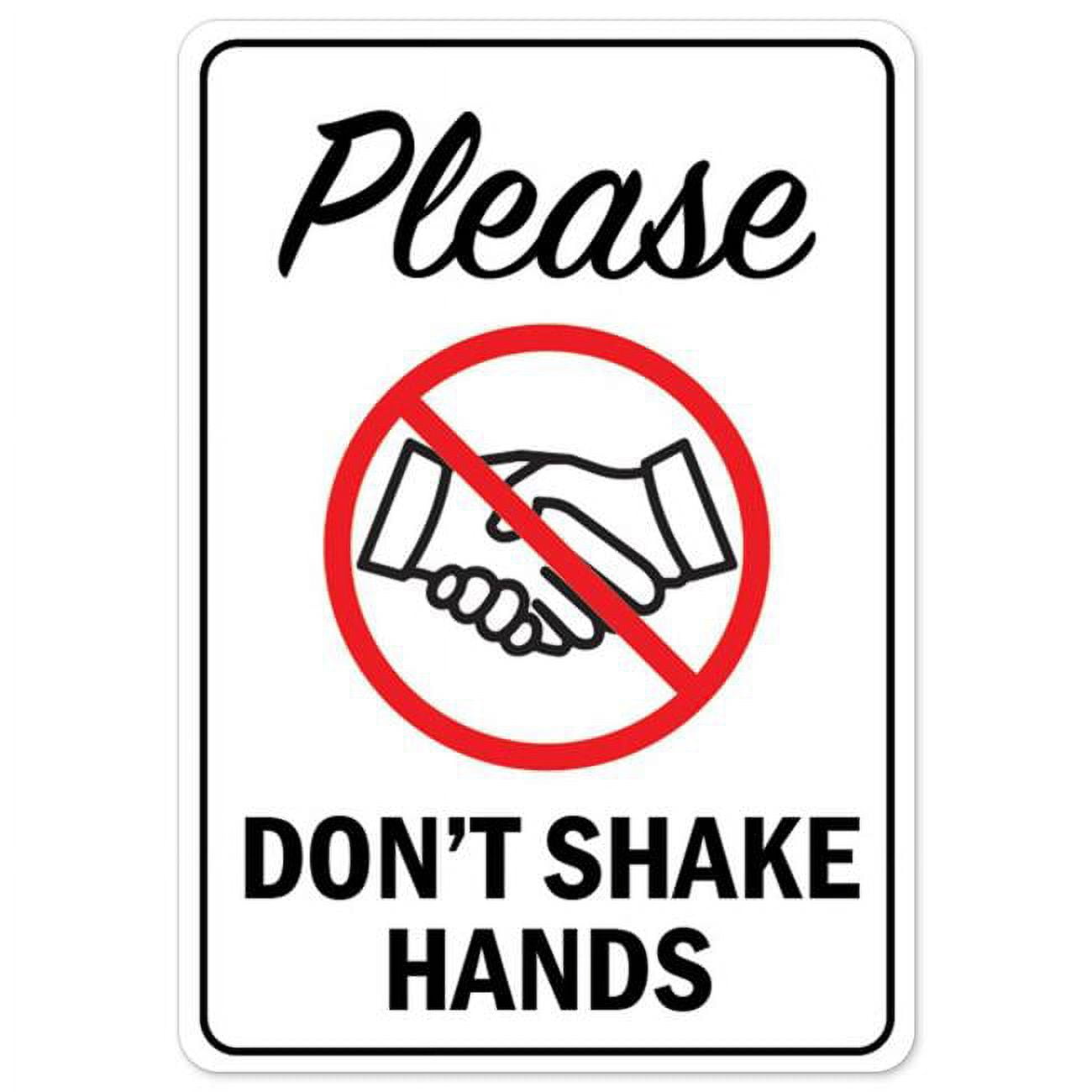Covid-19 Notice Sign - Please Dont Shake Hands - Walmart.com