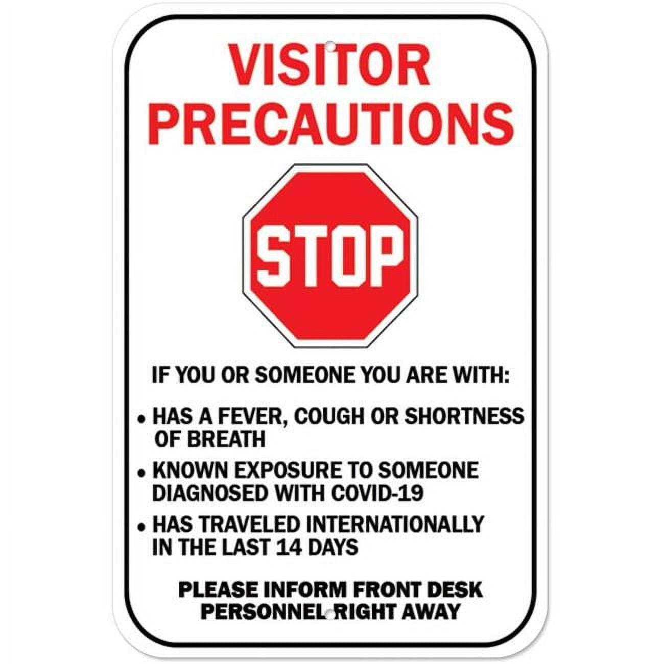 Covid-19 Notice Sign - Stop Visitor Precautions - Walmart.com