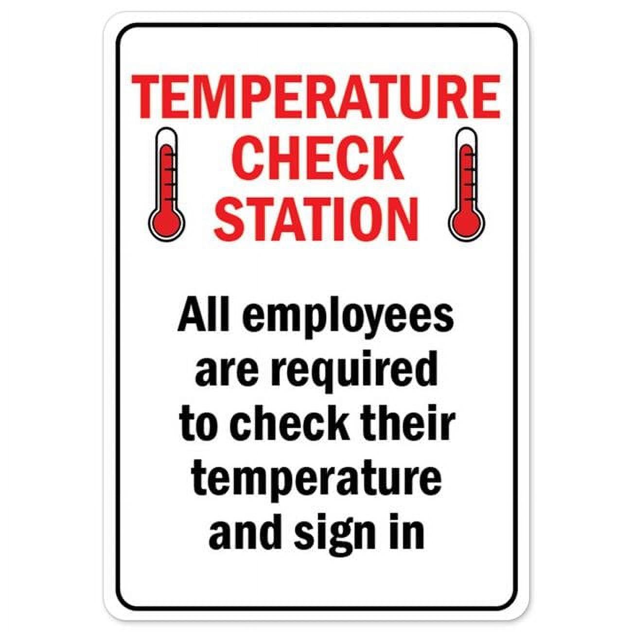 Covid-19 Notice Sign - Temperature Check Station - Walmart.com