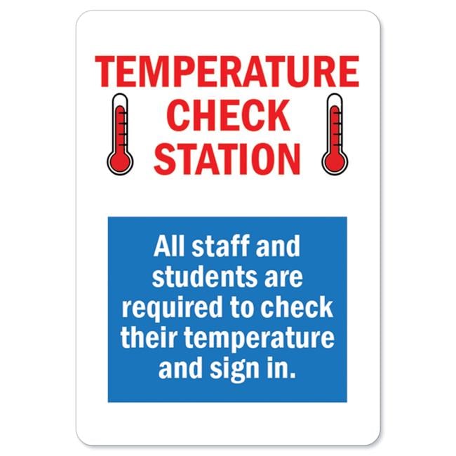 Covid-19 Notice Sign - Temperature Check Station - Walmart.com