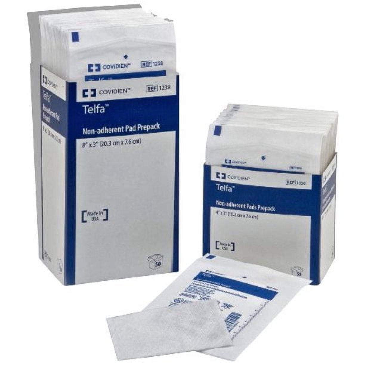 Covidien 1238 Telfa Non-Adherent Pads Prepack, 8in x 3in, 50ct ...