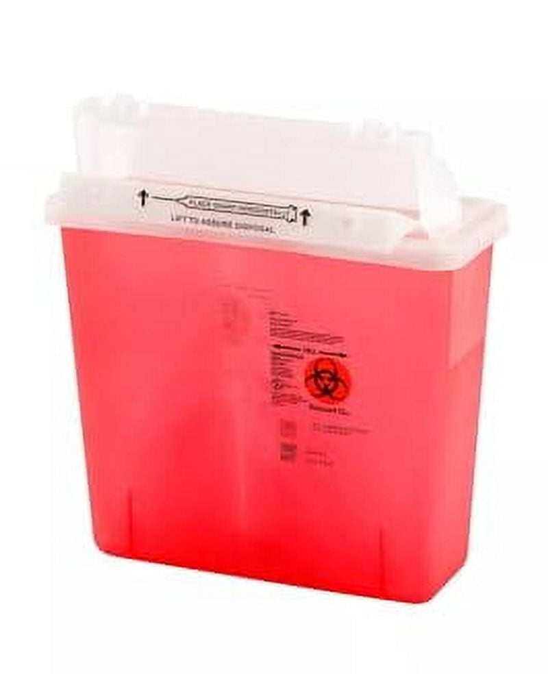 Covidien 8507SA SharpSafety Container with Counterbalance Lid, 5 quart ...