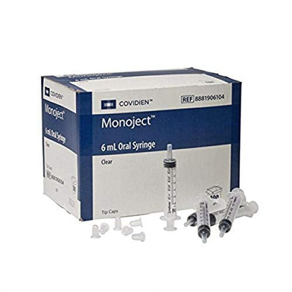 Covidien Monoject Oral Syringe Provides Easy Gripping Surface 6 ml, 100 ...