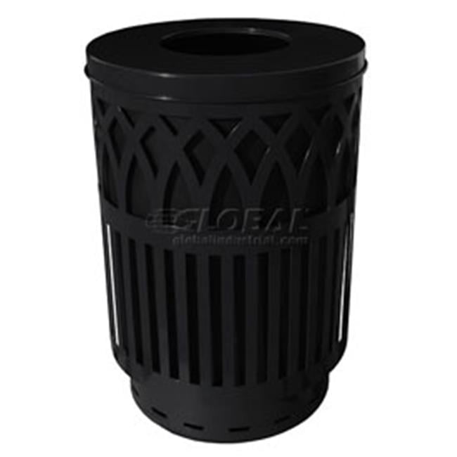 Covington Series 40 Gallon Steel Receptacle with Flat Top and Plastic ...