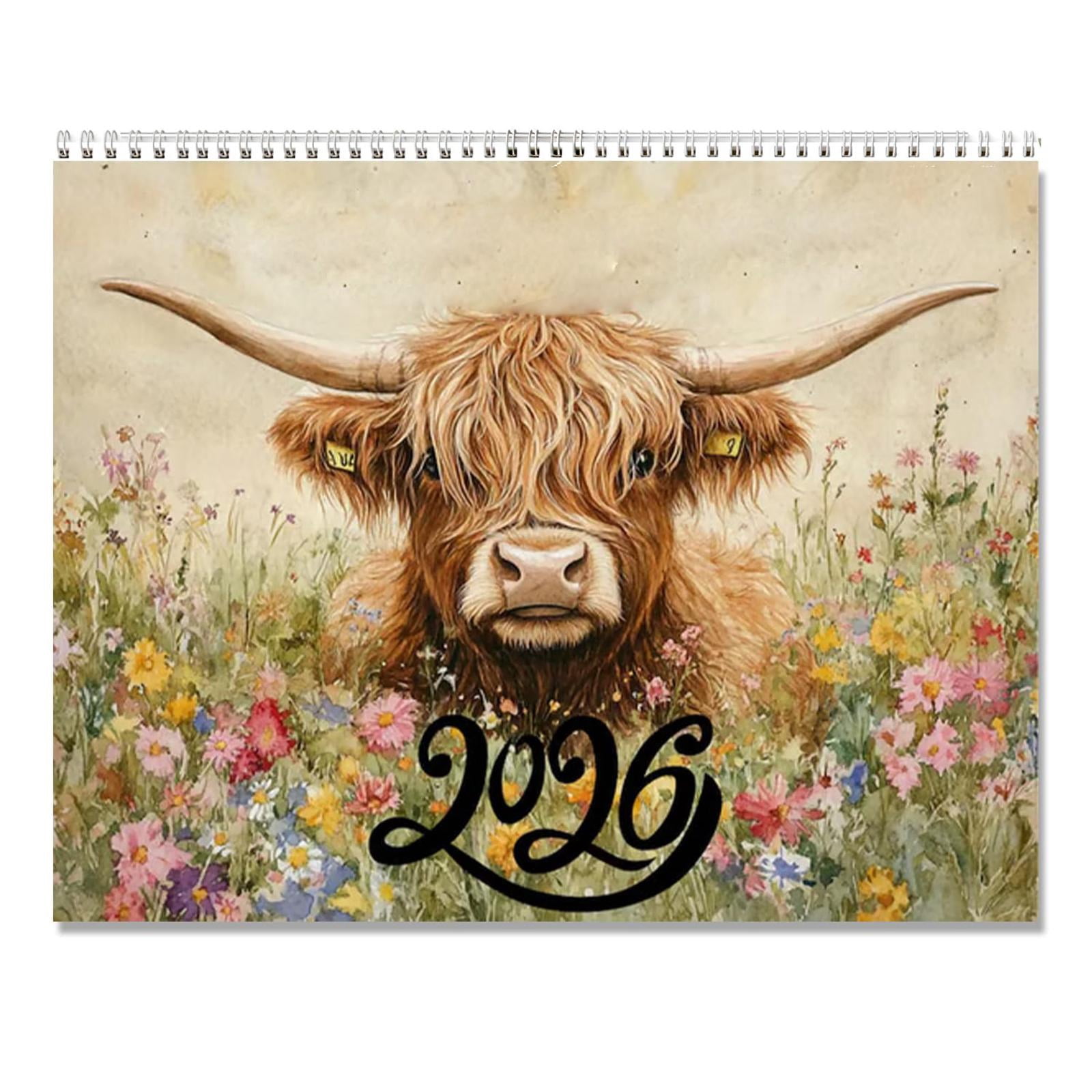 Cow 2026 Desk Calendar For offices And Home Use Features Monthly Tear ...