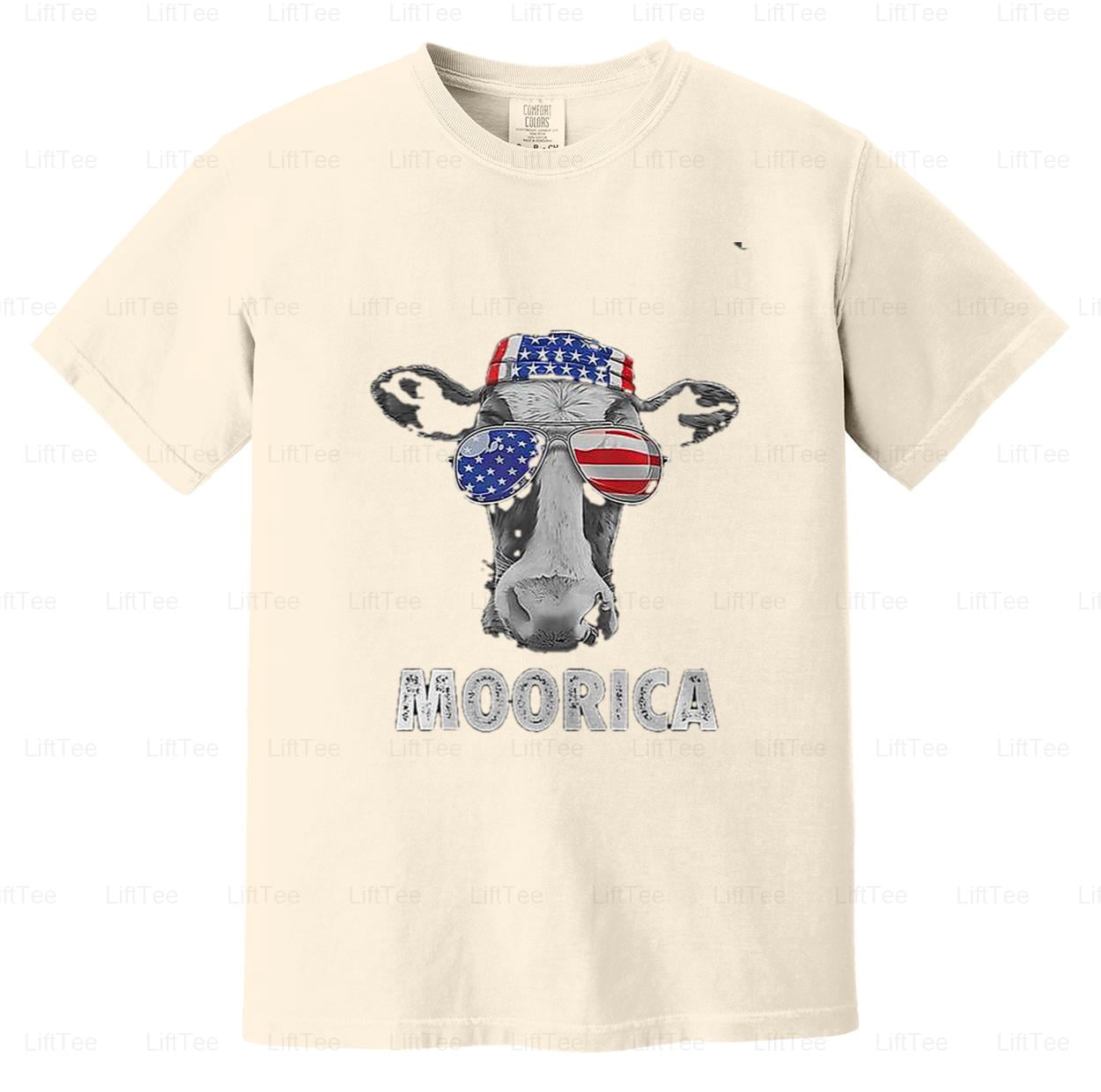 Cow 4th July Moorica Merica American Flag Sunglasses Funny USA ...
