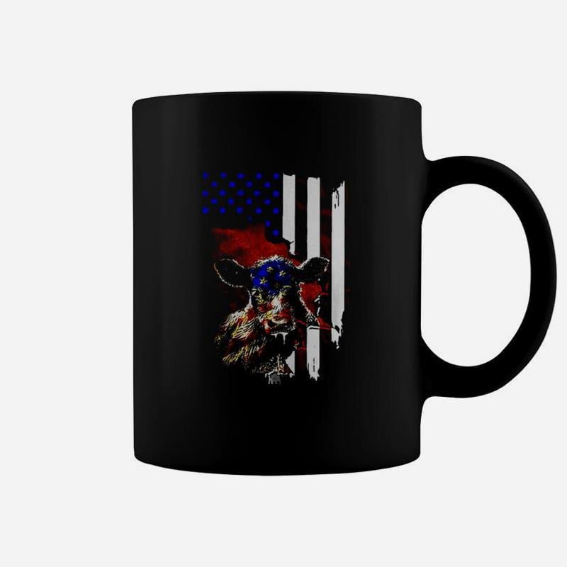 Cow American Flag 4th Of July Independence Day Shirt Coffee - Walmart.com