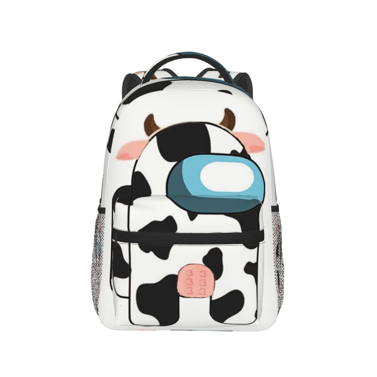 Cow Among-Us Imposter Crewmate Backpack,Fabric & PVC Backpack with ...
