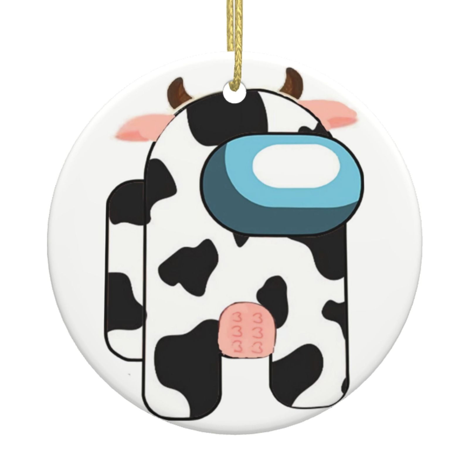 Cow Among-Us Imposter Crewmate Christmas Ornaments for Tree Decorations ...
