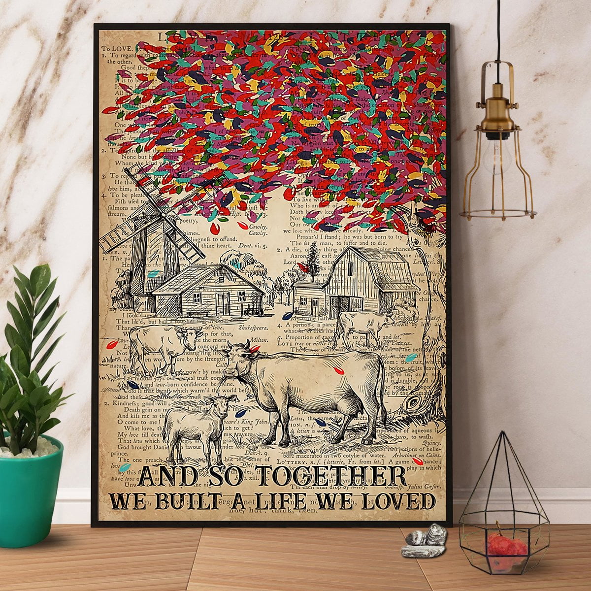 Cow And So Together We Built A Life We Loved Paper Poster No Frame ...